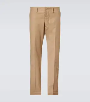 TOM FORD Low-rise Cotton-blend Chinos
