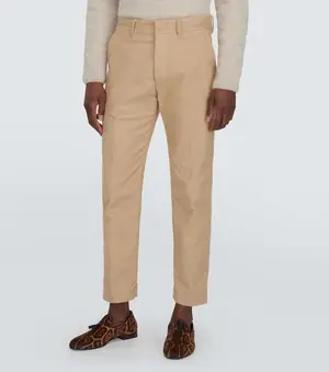 TOM FORD Low-rise Cotton-blend Chinos