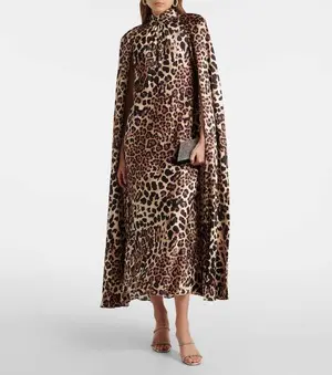 RODARTE Leopard-print Silk Charmeuse Gown
