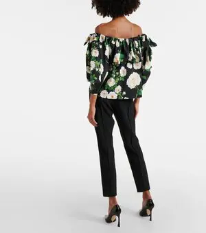 Carolina Herrera Floral Off-shoulder Top