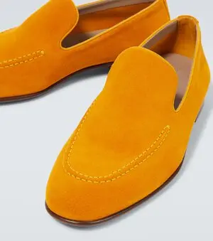 Manolo Blahnik Truro Suede Loafers - Yellow
