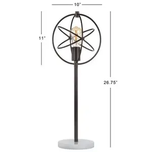 JONATHAN Y Atomic Edison Bulb Metal/marble Modern Led Table Lamp