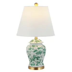 JONATHAN Y Penelope Chinoiserie Classic Led Table Lamp Green/white