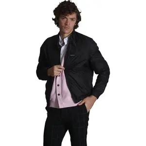 MEMBERS ONLY Packable Windbreaker Jacket - Black