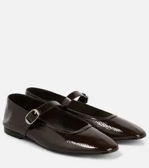 Le Monde Beryl Patent Leather Mary Jane Pumps - Brown