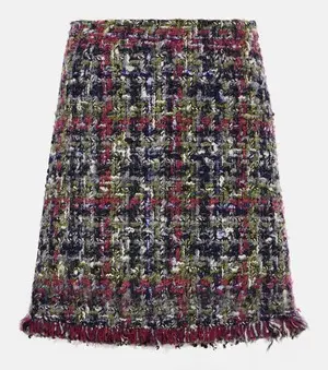 Etro Wool-blend Tweed Miniskirt - Multicoloured