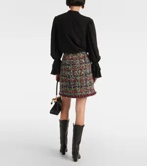 Etro Wool-blend Tweed Miniskirt - Multicoloured