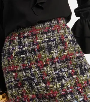 Etro Wool-blend Tweed Miniskirt - Multicoloured