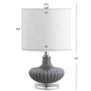 JONATHAN Y Kamille Glass And Lucite Led Table Lamp