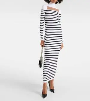 JEAN PAUL GAULTIER Striped Maxi Dress