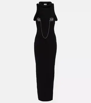 JEAN PAUL GAULTIER 3d Embellished Maxi Dress