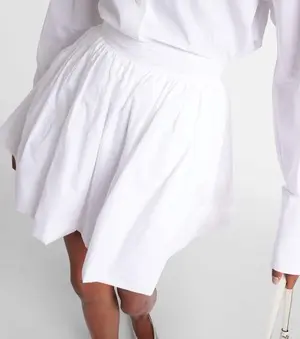 PATOU Cotton Miniskirt - White