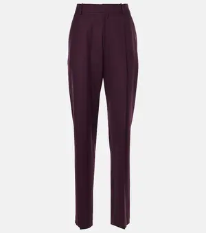 Victoria Beckham Asymmetric Wool-blend Chinos