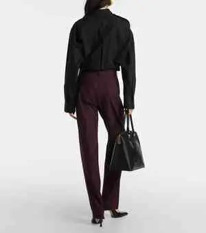 Victoria Beckham Asymmetric Wool-blend Chinos