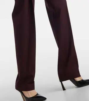 Victoria Beckham Asymmetric Wool-blend Chinos