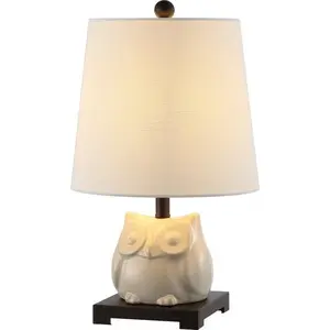 JONATHAN Y Justina Ceramic Mini Led Table Lamp - Antique White