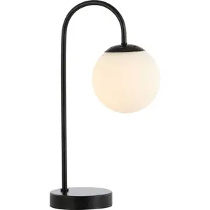 JONATHAN Y Arco Iron/glass Minimalist Mid-century Globe Led Table Lamp - Black