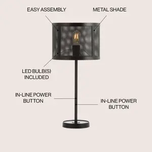 JONATHAN Y Wilcox Minimalist Metal Led Table Lamp