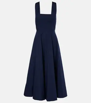 Staud Teresa Poplin Midi Dress
