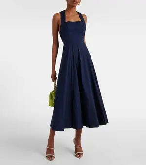 Staud Teresa Poplin Midi Dress