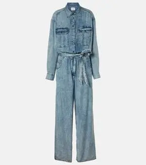 MARANT ETOILE Paige Chambray Jumpsuit - Blue