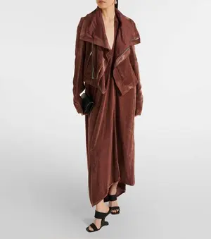 Rick Owens Velvet Jacket - Brown