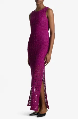 St. John Cornely Engineered Lace Gown