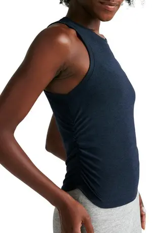 Beyond Yoga Featherweight Ruched Tank Top - Nocturnal Navy