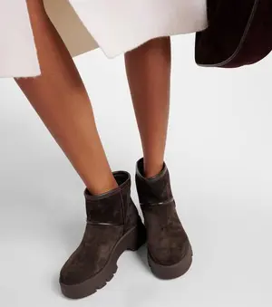 GIANVITO ROSSI Stormy Ankle Boots - Brown