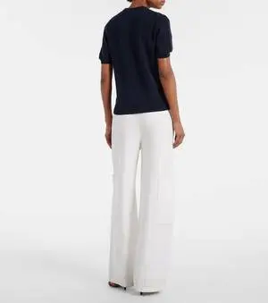 Khaite Pierre Cashmere-blend Top - Blue