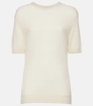 Khaite Pierre Cashmere-blend Top - White
