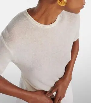 Khaite Pierre Cashmere-blend Top - White