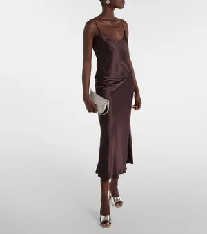 Galvan Ischia Satin Camisole - Brown