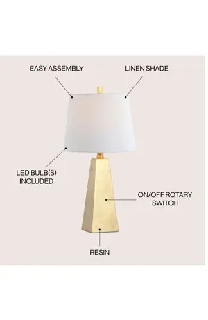 JONATHAN Y Owen Contemporary Resin Led Table Lamp