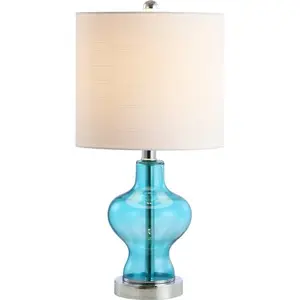JONATHAN Y Mer Glass/metal Led Table Lamp - Aqua