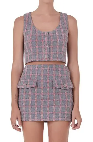 Endless Rose Tweed Crop Top