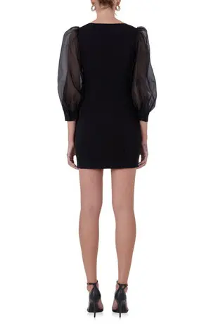 Endless Rose Organza Balloon Sleeve Minidress