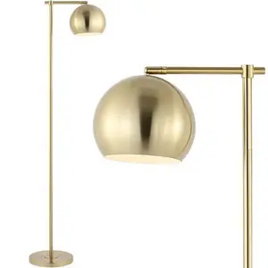 JONATHAN Y Eva Modern Contemporary Iron Led Floor Lamp - Brass Gold
