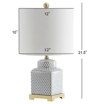 JONATHAN Y Cleo Ceramic/metal Ginger Jar Led Table Lamp