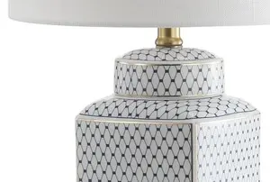 JONATHAN Y Cleo Ceramic/metal Ginger Jar Led Table Lamp