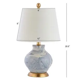 JONATHAN Y Holly Marbleized Ceramic Led Table Lamp