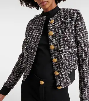 Balmain Tweed Bomber Jacket