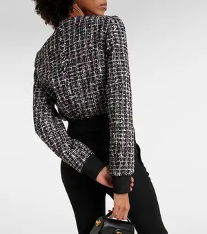 Balmain Tweed Bomber Jacket