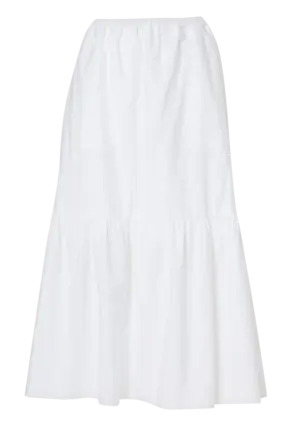 PATOU Tiered Cotton Maxi Skirt