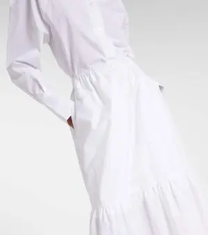 PATOU Tiered Cotton Maxi Skirt