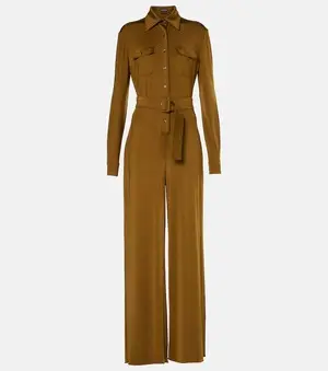 TOM FORD Satin Jersey Jumpsuit - Gold