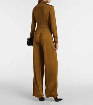 TOM FORD Satin Jersey Jumpsuit - Gold