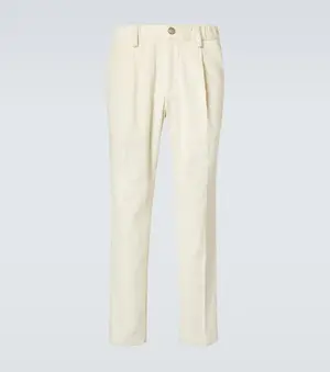 Herno Cotton And Cashmere Velvet Slim Pants