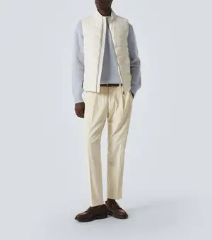 Herno Cotton And Cashmere Velvet Slim Pants
