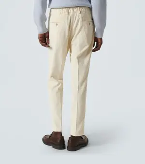Herno Cotton And Cashmere Velvet Slim Pants